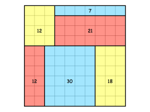 Mondrian Art Puzzles (multiplication, algebra) | MathPickle
