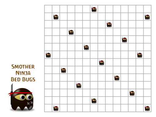Ninja Bed Bugs (multiplication) | MathPickle