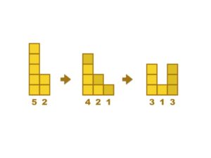 King Kong plays Bulgarian Solitaire (patterns, algorithm) | MathPickle