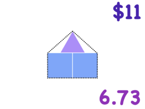 $4 Square and $3 triangle Circus Tent Puzzle.001 | MathPickle